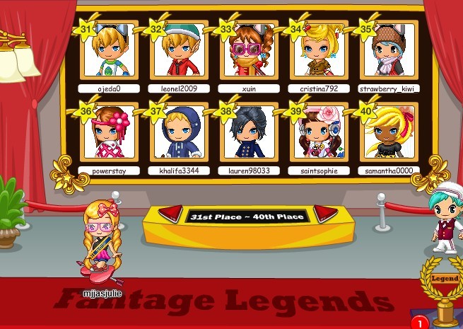 Fantagefriends: Fantage Hall of Fame and legends