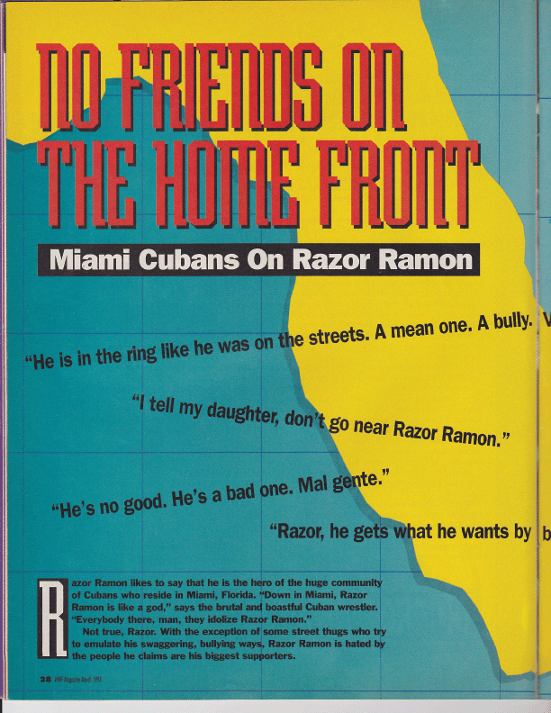 RetroJunkiiies: WWF Magazine March 1993, Razor Ramon