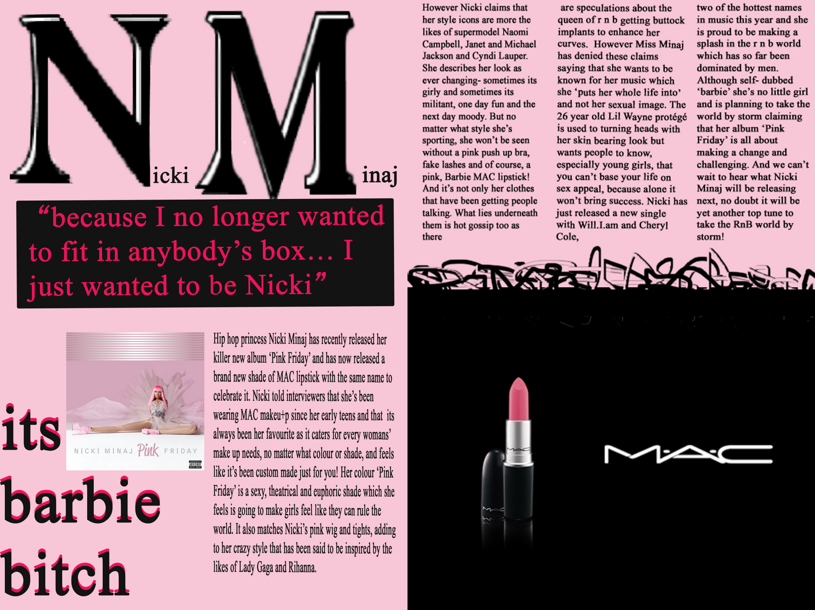 Bianca'sMedia: Music Magazine Double Page Spread