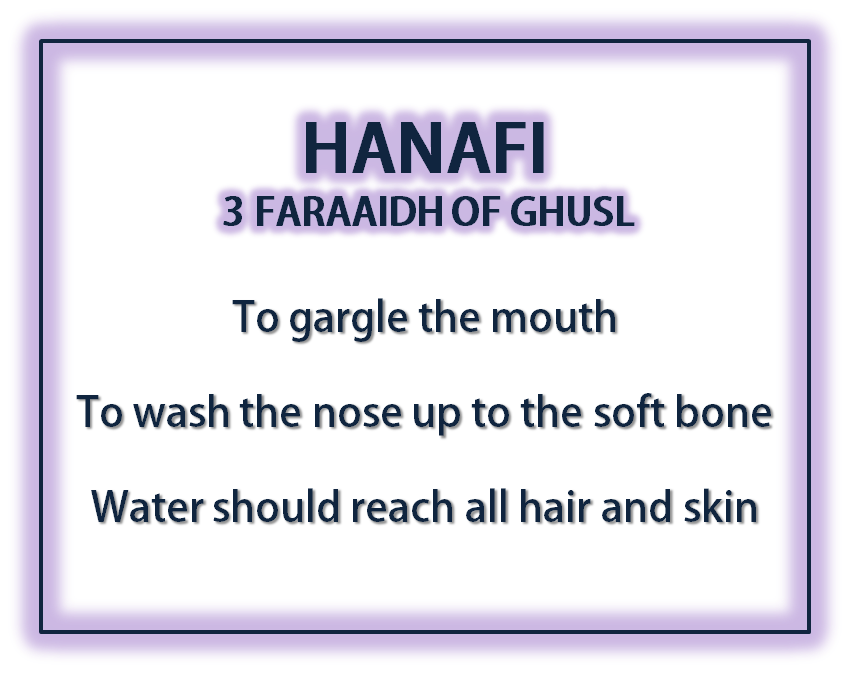 Fard of Ghusl in 4 Madhhabs | Tasheel Tadrees