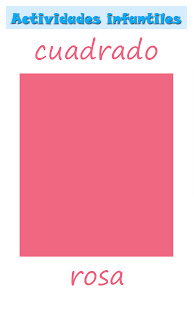 FICHAS FORMAS GEOMETRICAS INFANTIL CUADRADO ROSA : ACTIVIDADES PARA NIÑOS