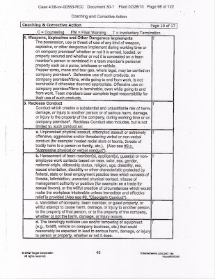 1) Target Corrective Action Guidelines 2) AP Directives: 1) Coaching ...