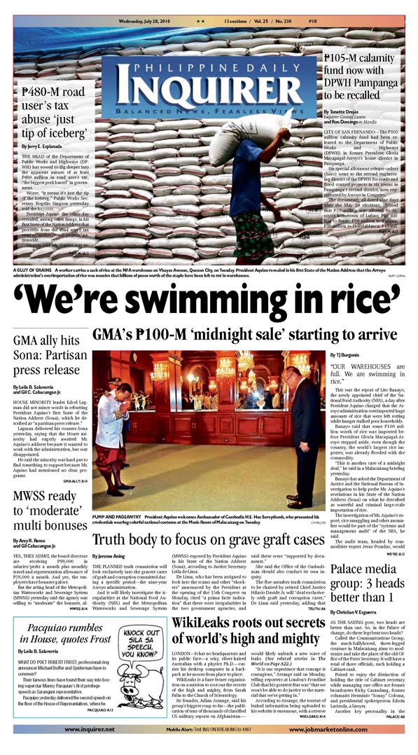 The Inquirer Front Page: July 2010
