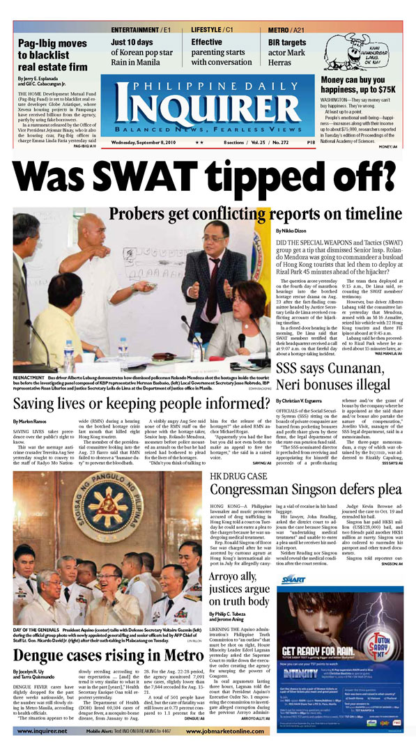 The Inquirer Front Page: September 2010