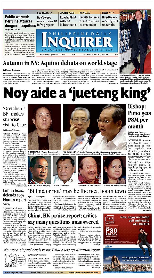 The Inquirer Front Page: September 2010