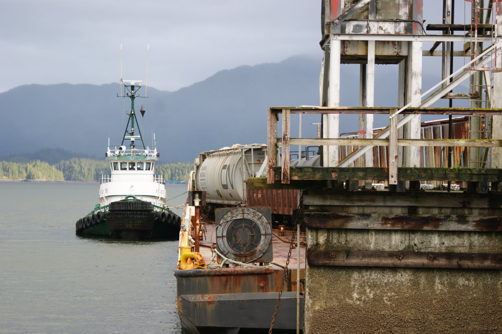 Prince Rupert Rail Images: Barbara Foss back on the barge