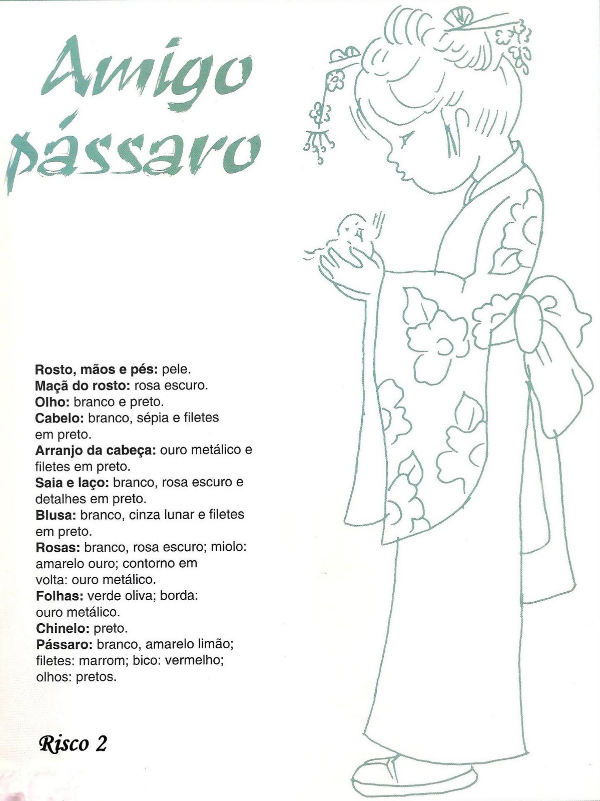 Desenhos e Riscos de Gueixas - Desenhos