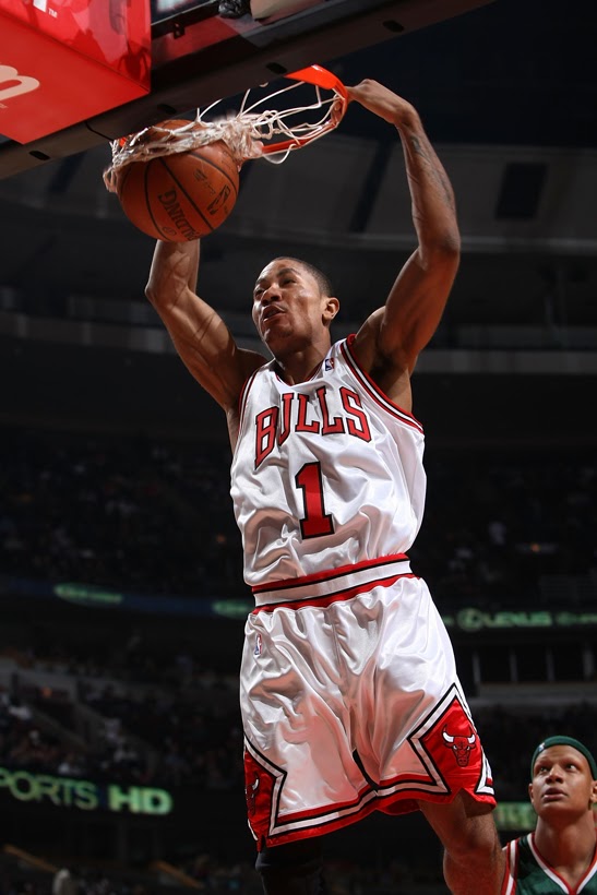 Derrick Rose Bulls Dunk