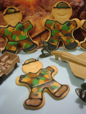 butter hearts sugar: Army Man Cookies
