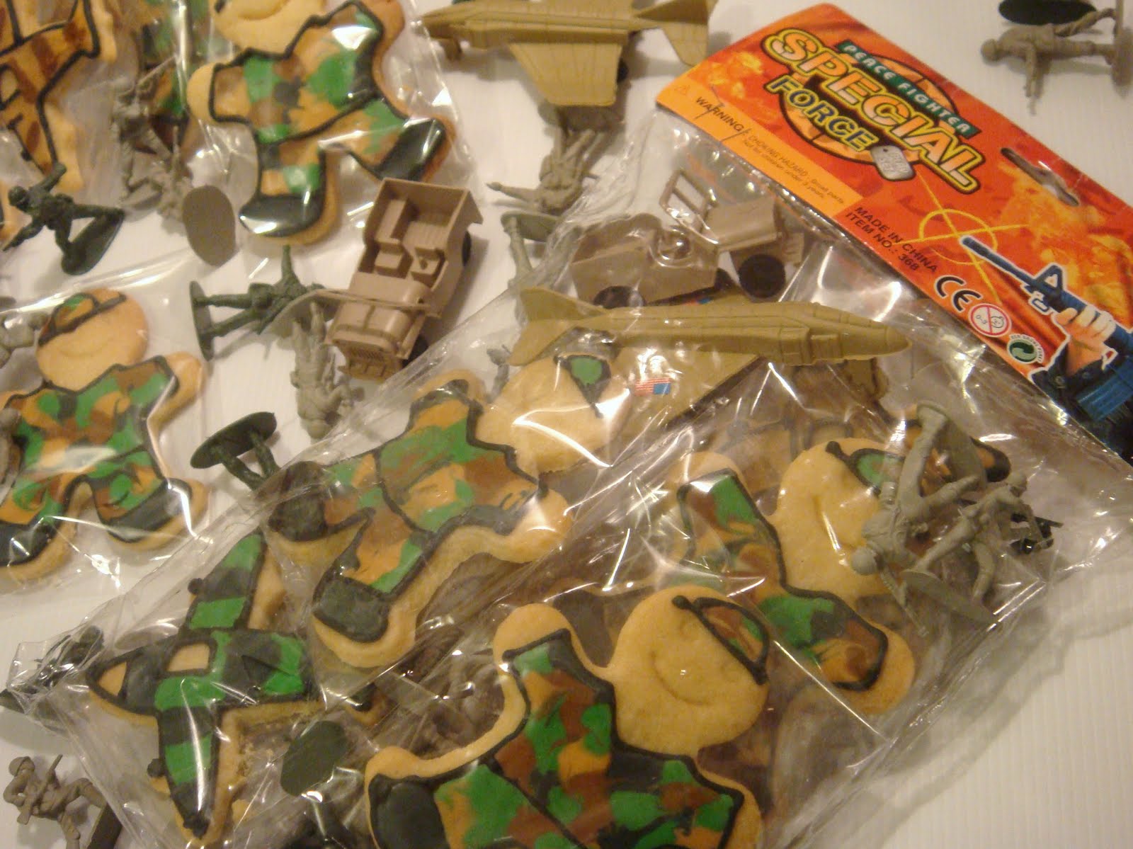 butter hearts sugar: Army Man Cookies