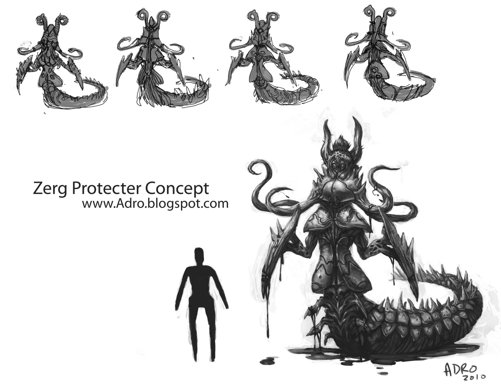 Daniel Adrover: Zerg Concept Sketch