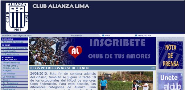 Soccer Market: Club Alianza Lima