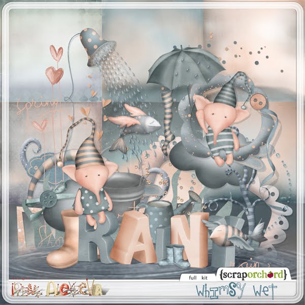My Scrappy Spot: Irene Alexeeva's newest kit Whimsy Wet