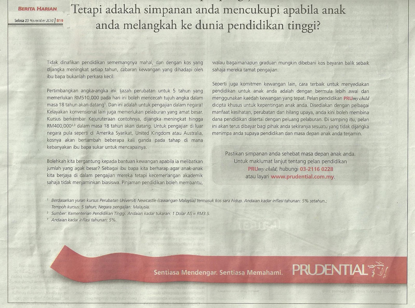 Prudential For Life: PRUmy Child dan Biasiswa untuk Si Kecil