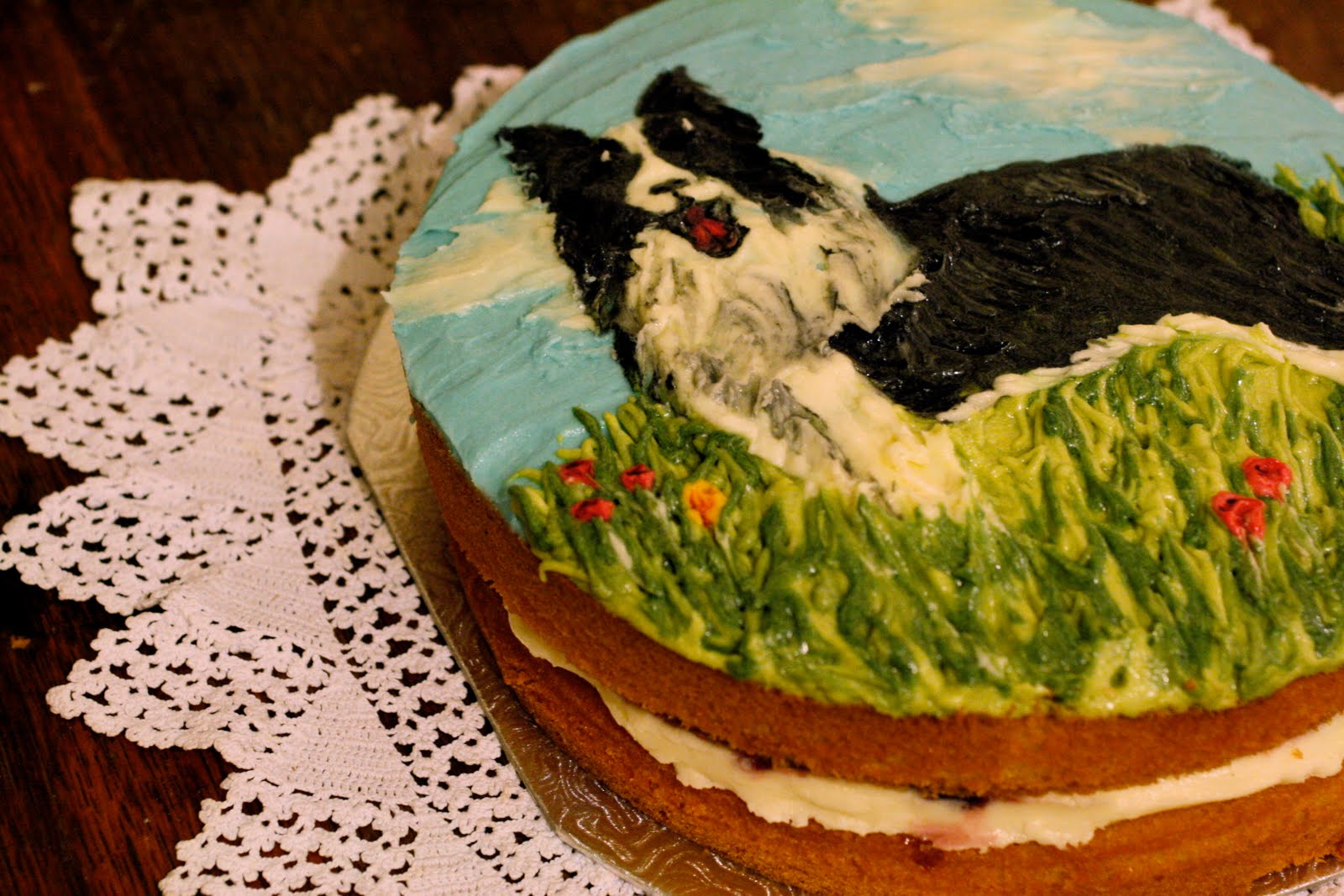 Lexi Cakes: Collie cake for Mark's 21st