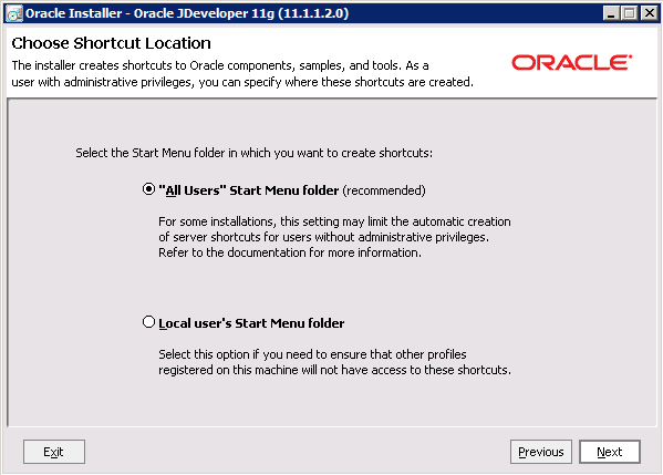 One Size Doesn T Fit All Installing Jdeveloper 11g V11 1 1 2 0 Under Windows