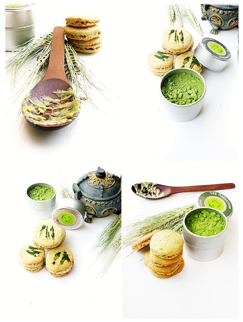 MACARONS with Matcha Macaron Buttercream Filling for Earth Day ... Mac ...