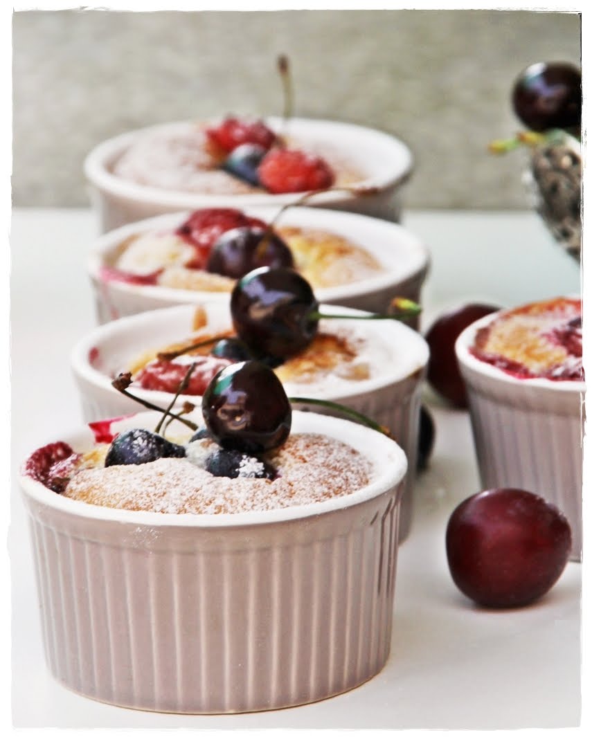 {Baking} Ottolenghi's Individual Cherry & Plum Clafoutis ... & a chance ...