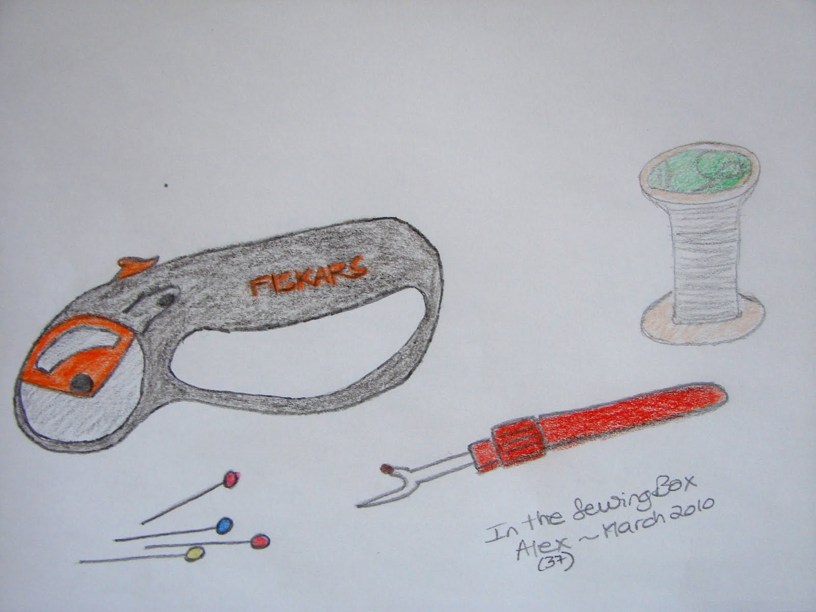 Sketch Tuesday ~ In the sewing box