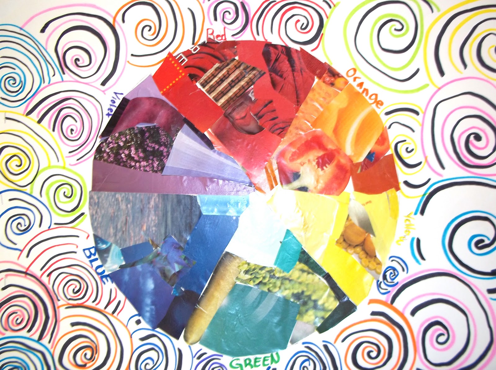Monument Valley Regional Middle School Art Class: Color Wheel Collages ...