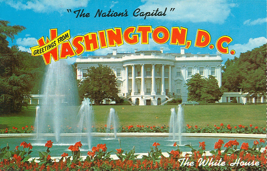 Vintage Travel Postcards: The White House - Washington DC