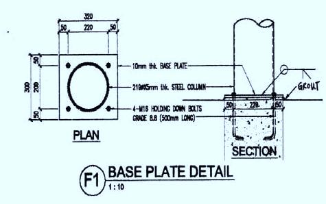 FLAT PLATE SYSTEM HAVING STEEL/ CONCRETE COLUMN