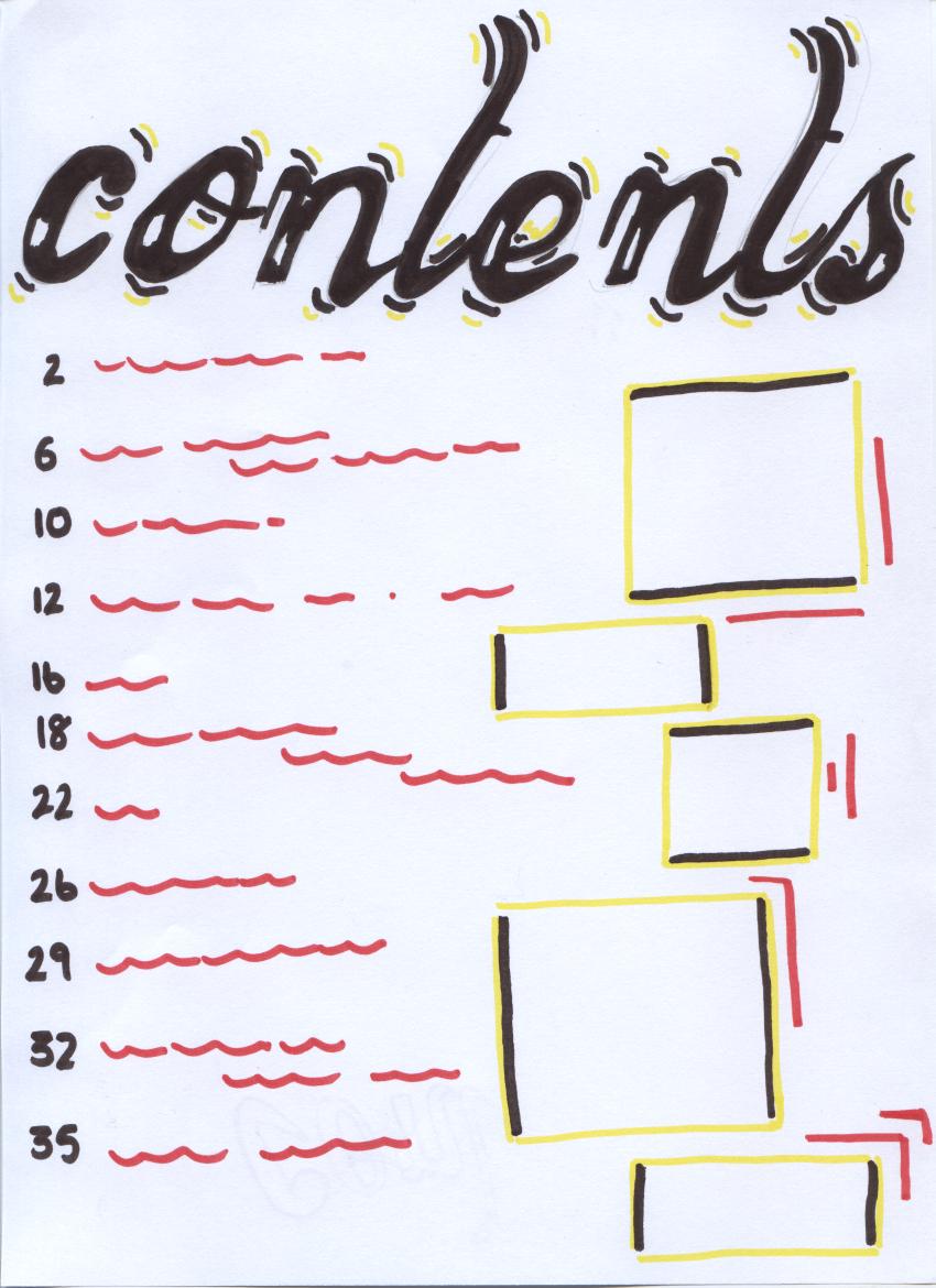 LauraBurroughs: Flat Plans - Contents page and Double Page spread ideas