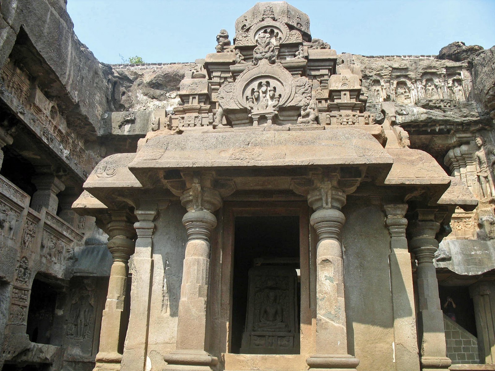Stock Pictures: Ellora Temples sculpted exteriors