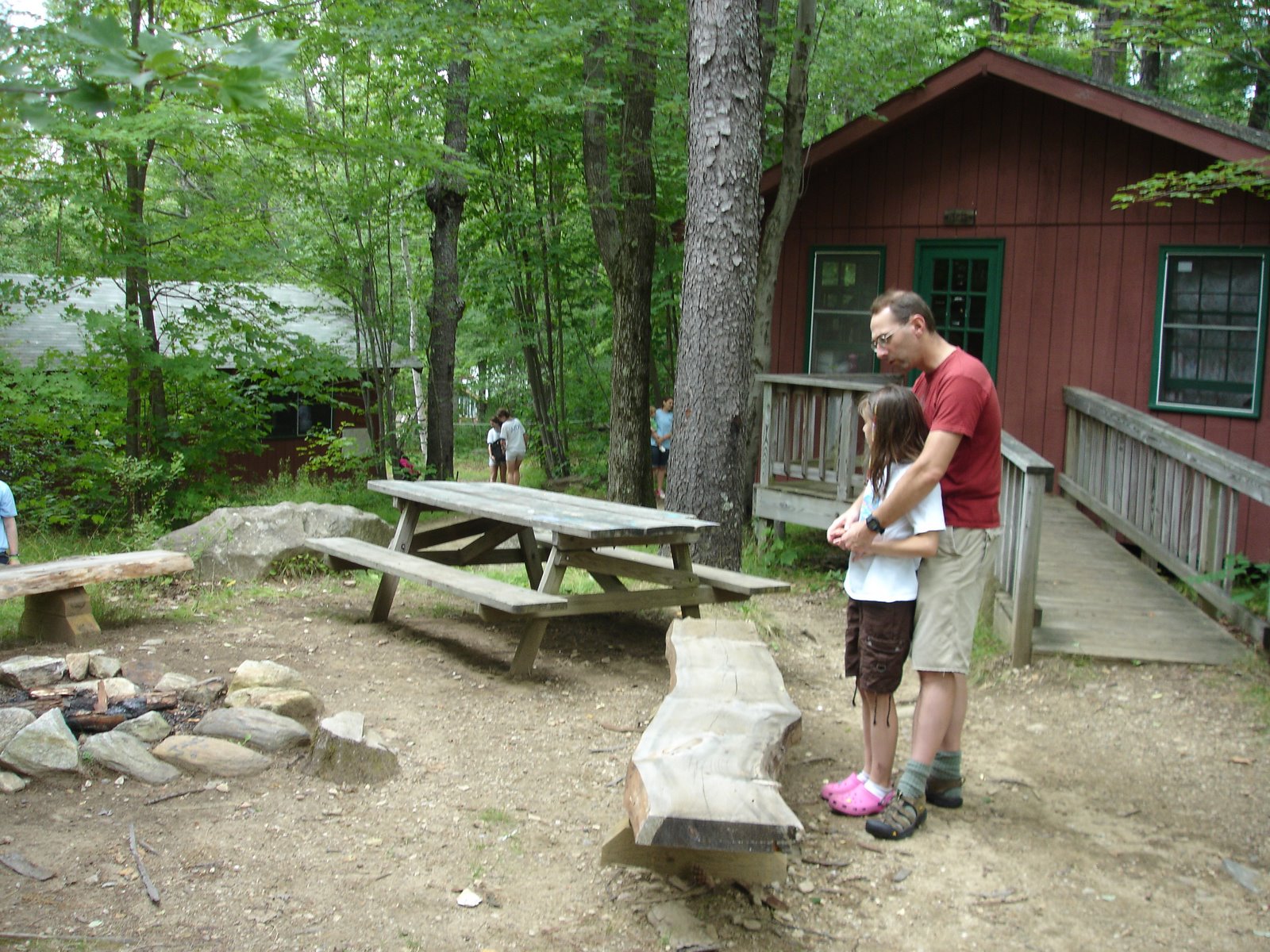 Dropping Emma at Chimney Corners Camp