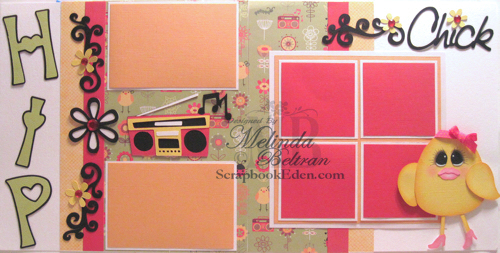 CraftyMelinda.com: Hip Chick Layout, Free Cutting File, Hip Chick File Set