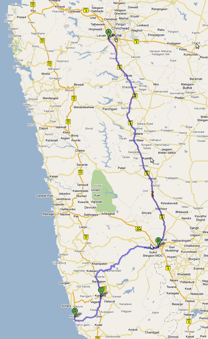 Pyarabola: Destination Malvan: Day 1 - Pune to Malvan via Kolhapur