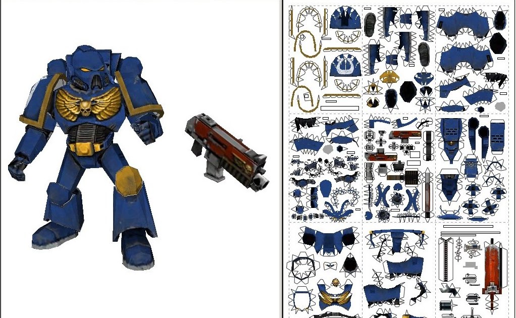 Action Papercrafts: Another W40K Space Marine