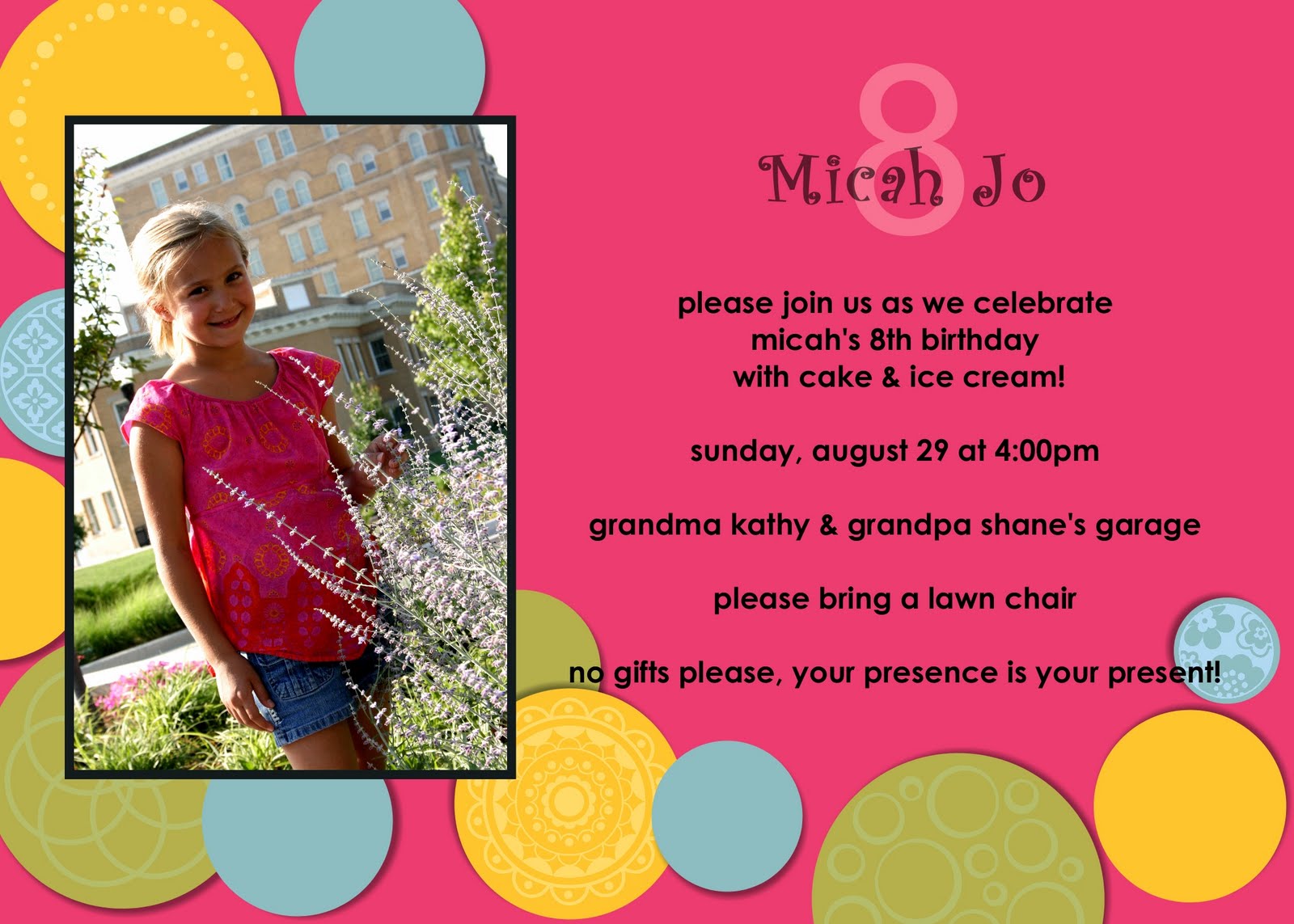 Scrap Happy!: Birthday Invitation!