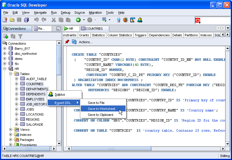 Sue s Blog Again Multiple Table Quick Export In SQL Developer 1 2