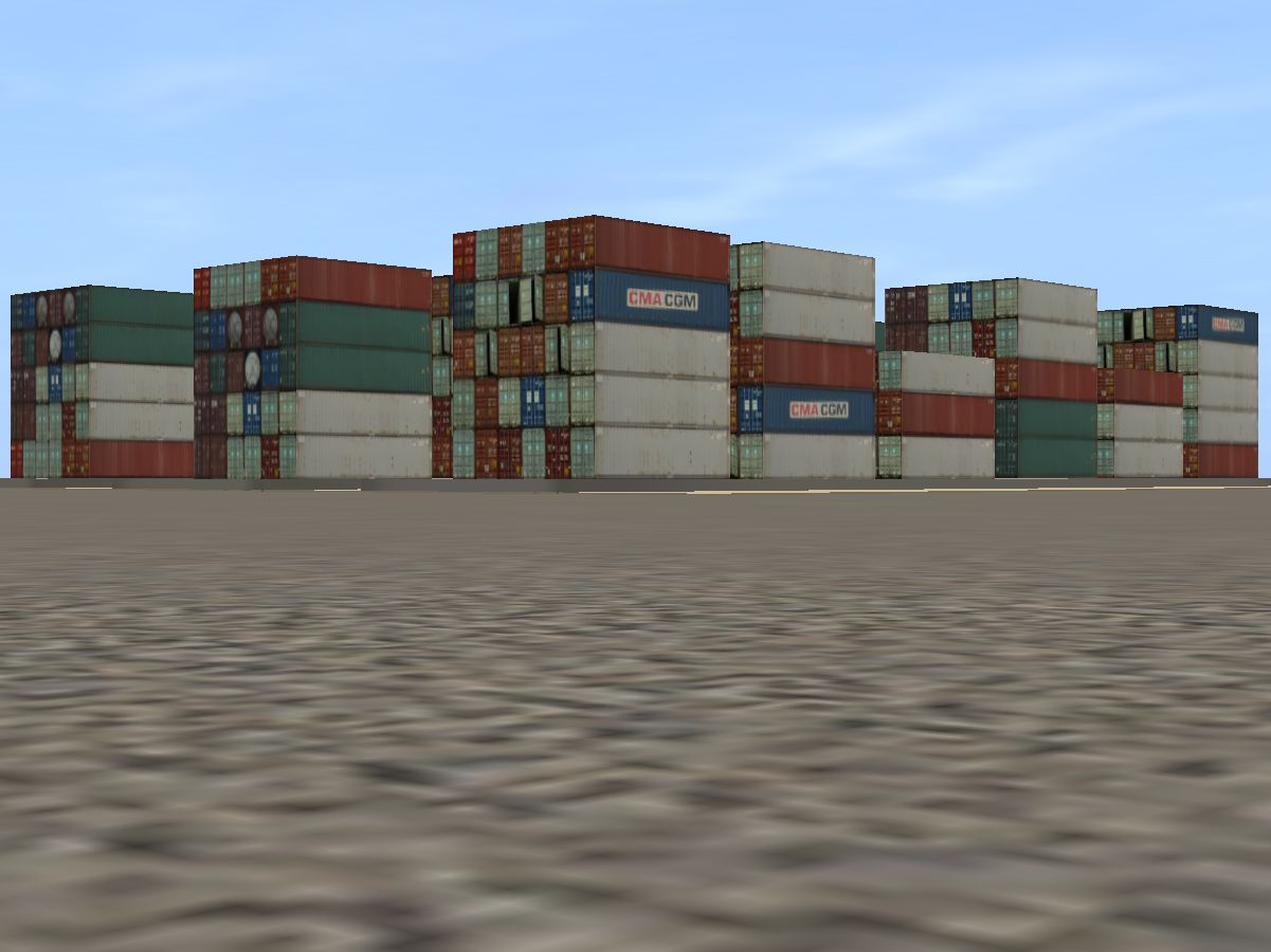 Trainz: Port station for containers - Quay - Cranes
