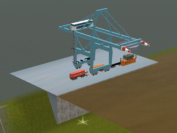 Trainz: Port station for containers - Quay - Cranes