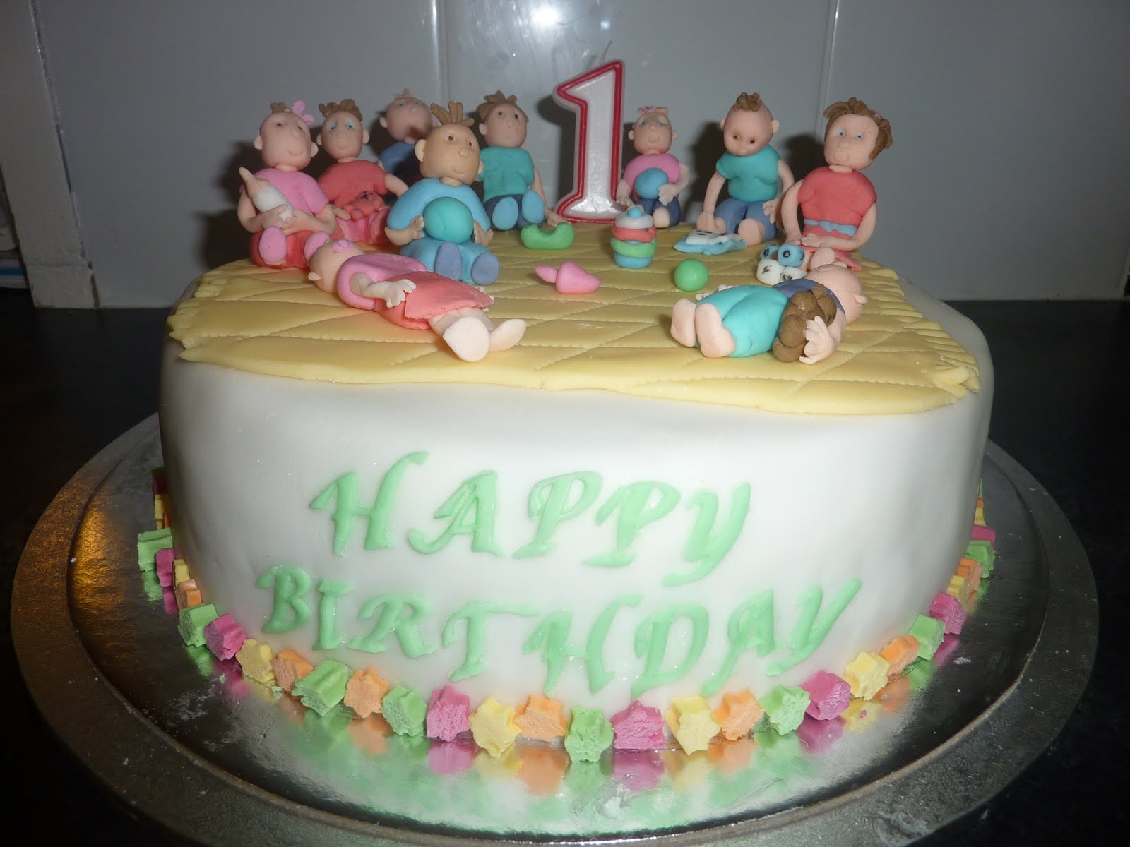 Deb's Cakes and Cupcakes: Mother's Group babies 1st Birthday cake