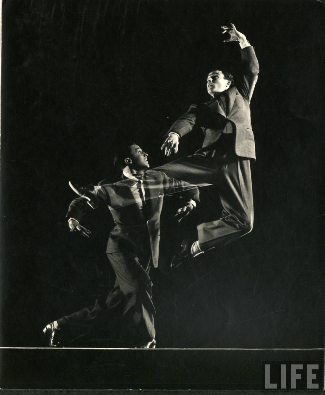 Gene Kelly double exposure, by Gjon Mili