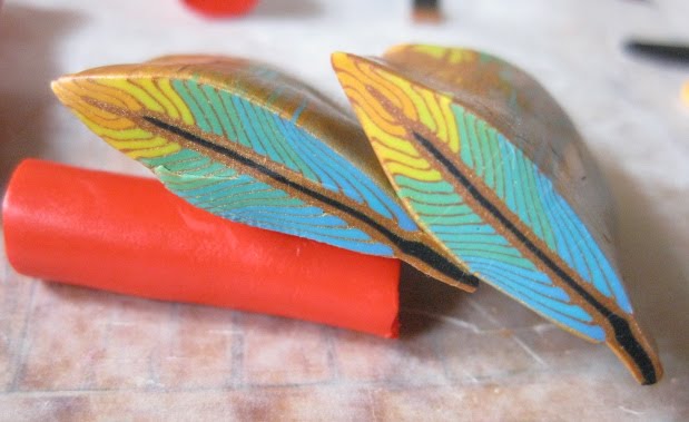 INVENTIVE SOUL : ~*Polymer clay feather cane by, Amber Dawn*~