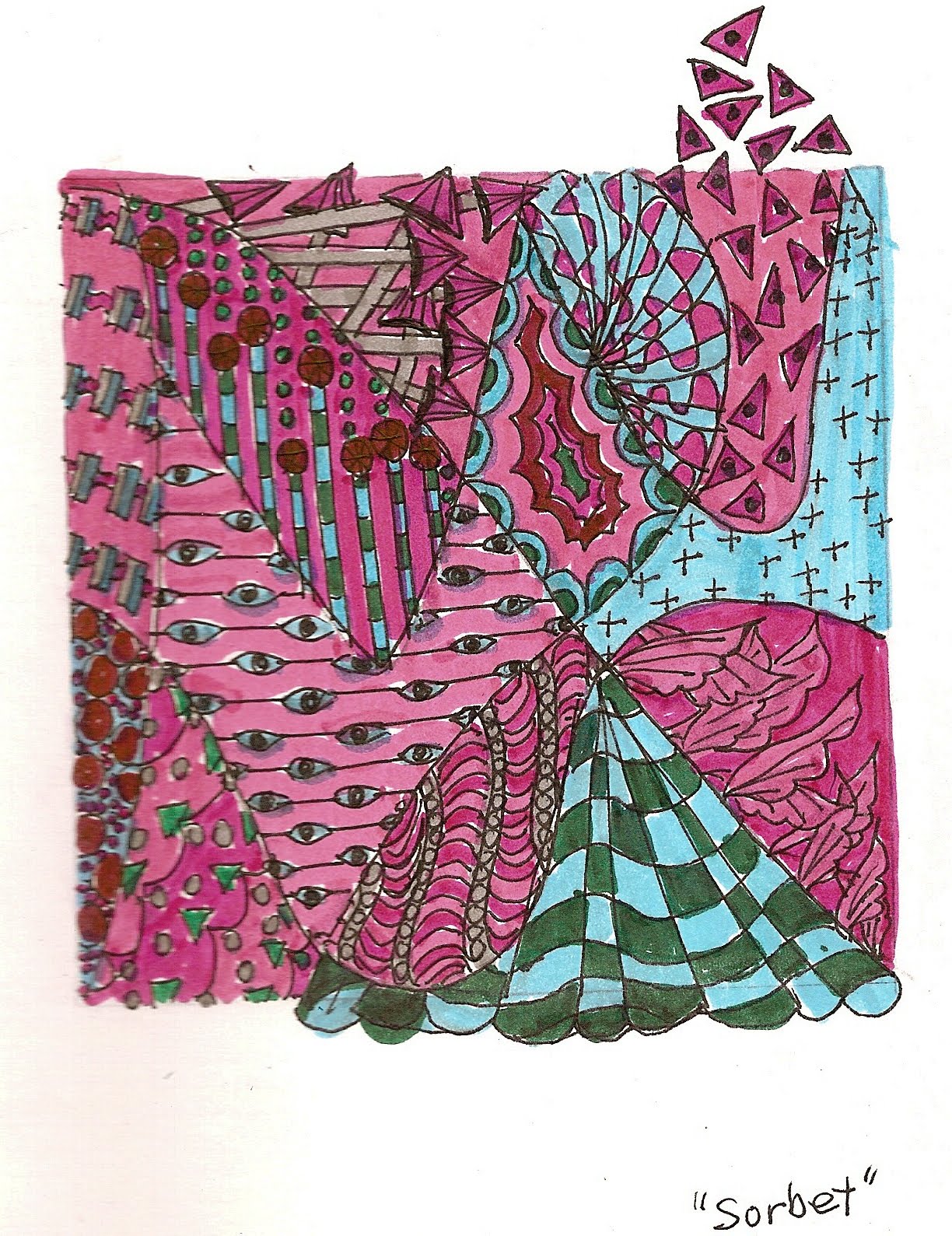 a little color every day: More Zentangle-Inspired Art