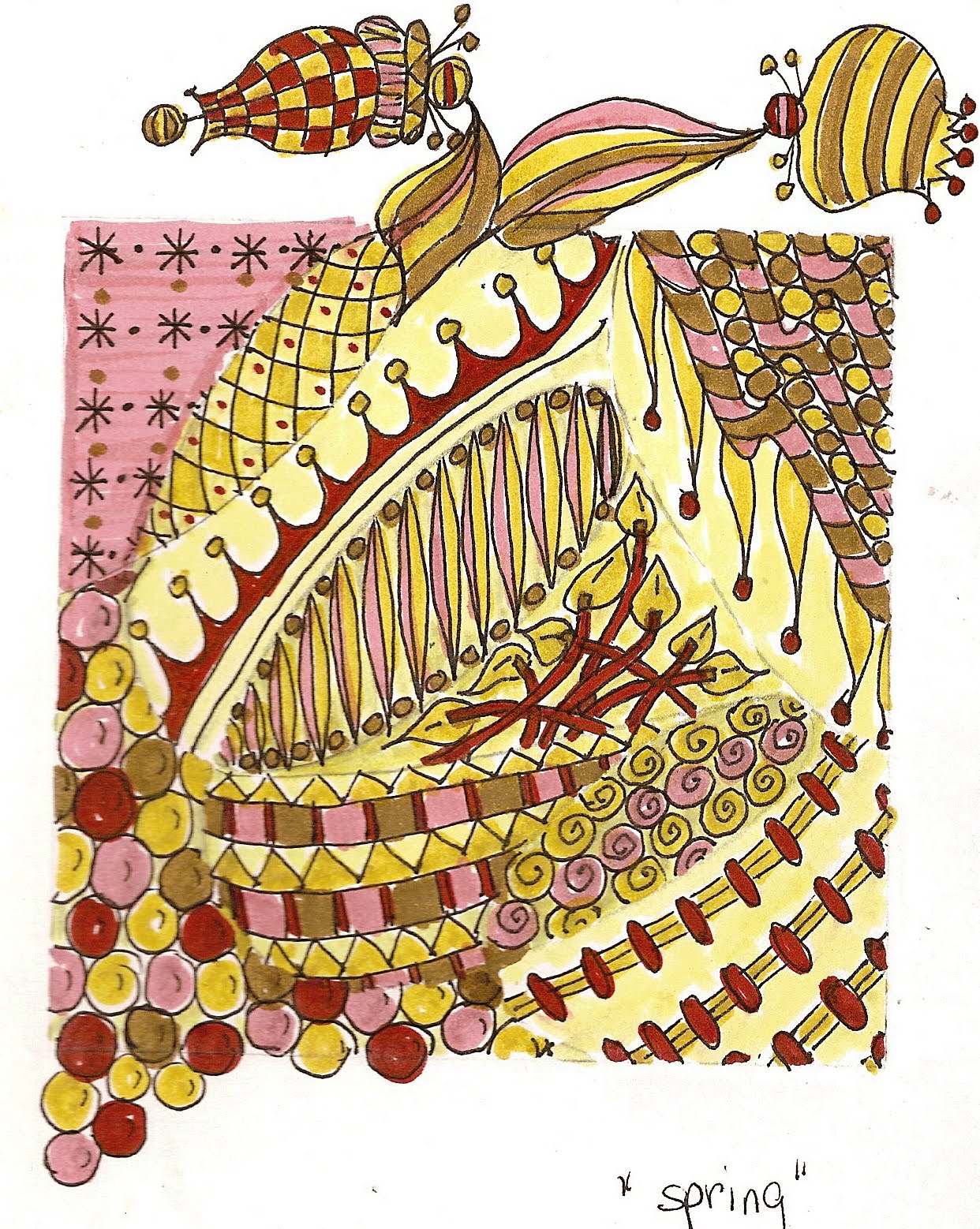 a little color every day: More Zentangle-Inspired Art