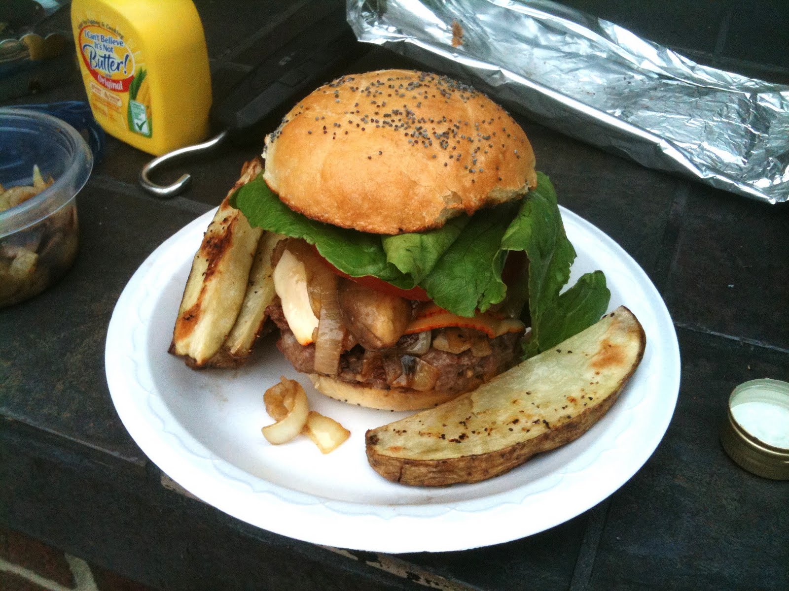 Cooking for One: Grilling Season, Part One: the Big Ass Burger