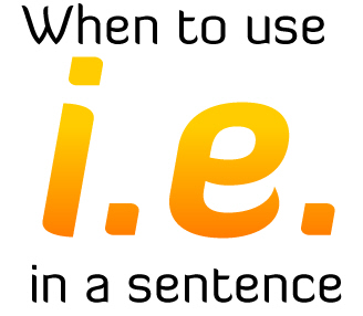 The Presurfer: When To Use i.e. In A Sentence