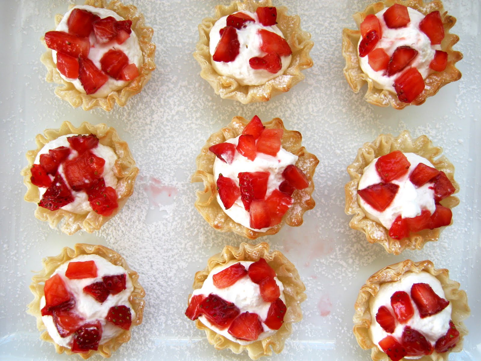 Superbowl Party: Phyllo Fruit Cups with Homemade Whipped Cream - Alica ...