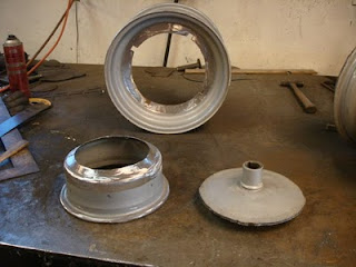 Ed's Metal Creations: Modified Rims for Homemade Utility Vehicle