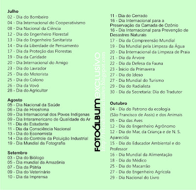 Foto Álbum Exclusivo: Datas para comemorar... e PRESENTEAR