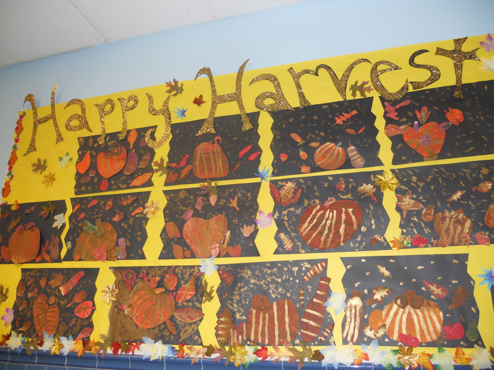 Art in the City Sparkles: Harvest Painted Paper Collage