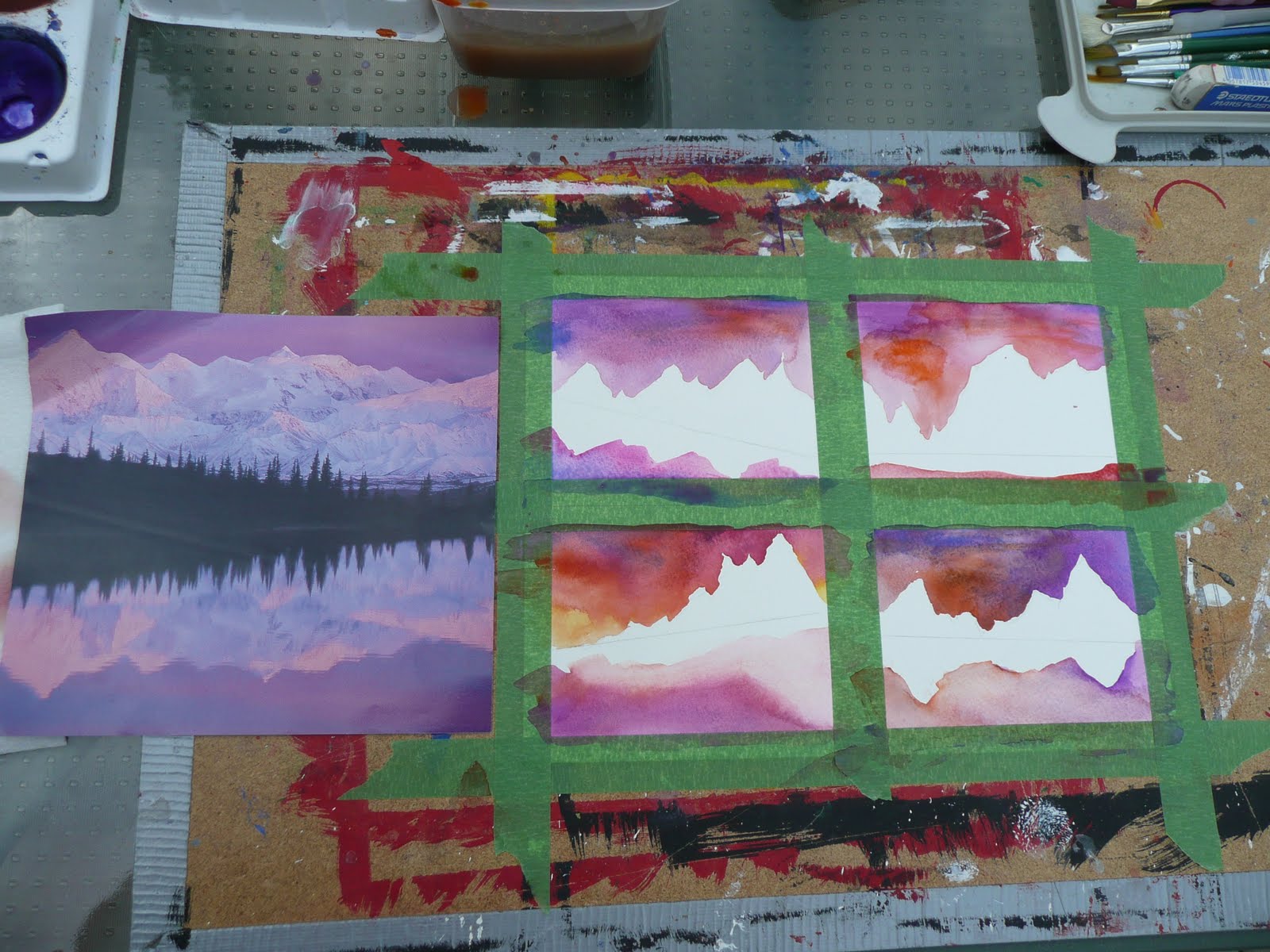 that artist woman: Mini Landscapes- A lesson in Horizon Lines