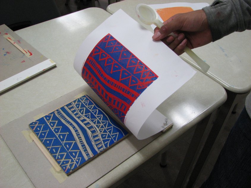 My Printmaking Journey: Elementary School printmaking instruction