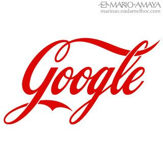 Fotos Panoramicas Cidade Brusque: Logo da Google usando Fonte da Coca Cola